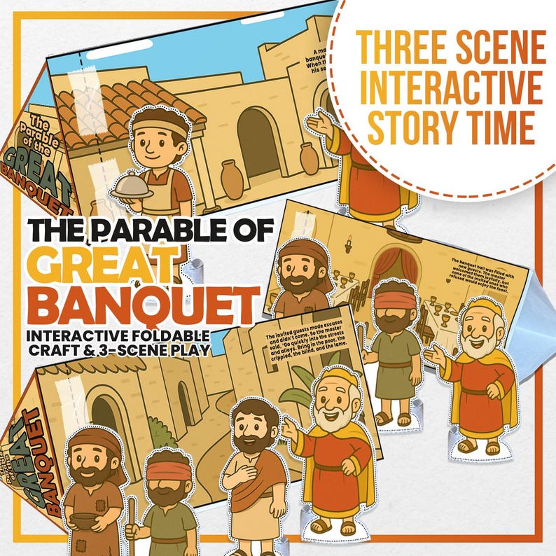 Parable of the Great Banquet Bible Activity Sheet – Great Craft for ...