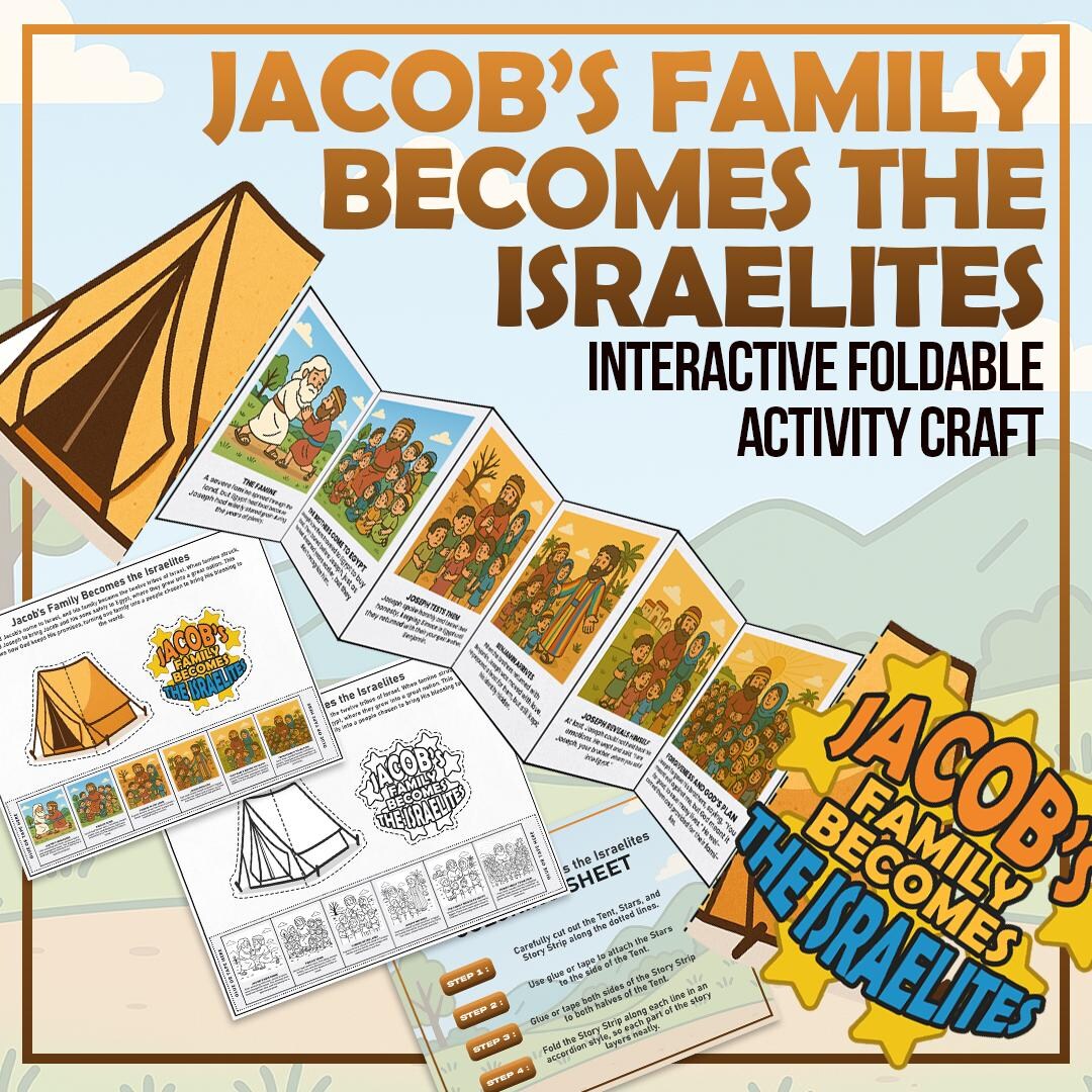 Jacobs Family Becomes the Israelites Craft Instant Download, Great for ...