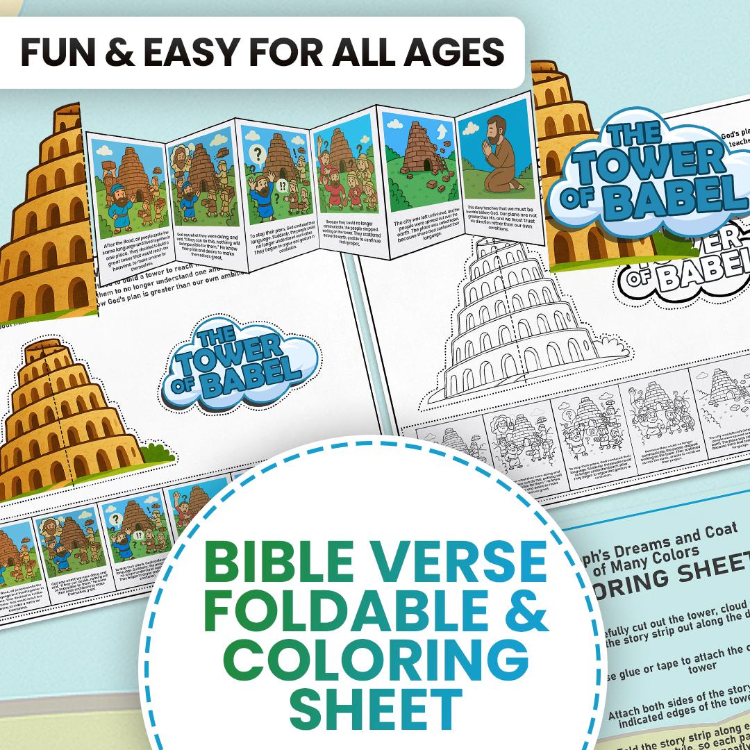 Instant Download Tower of Babel Foldable Craft Activity, Great for ...