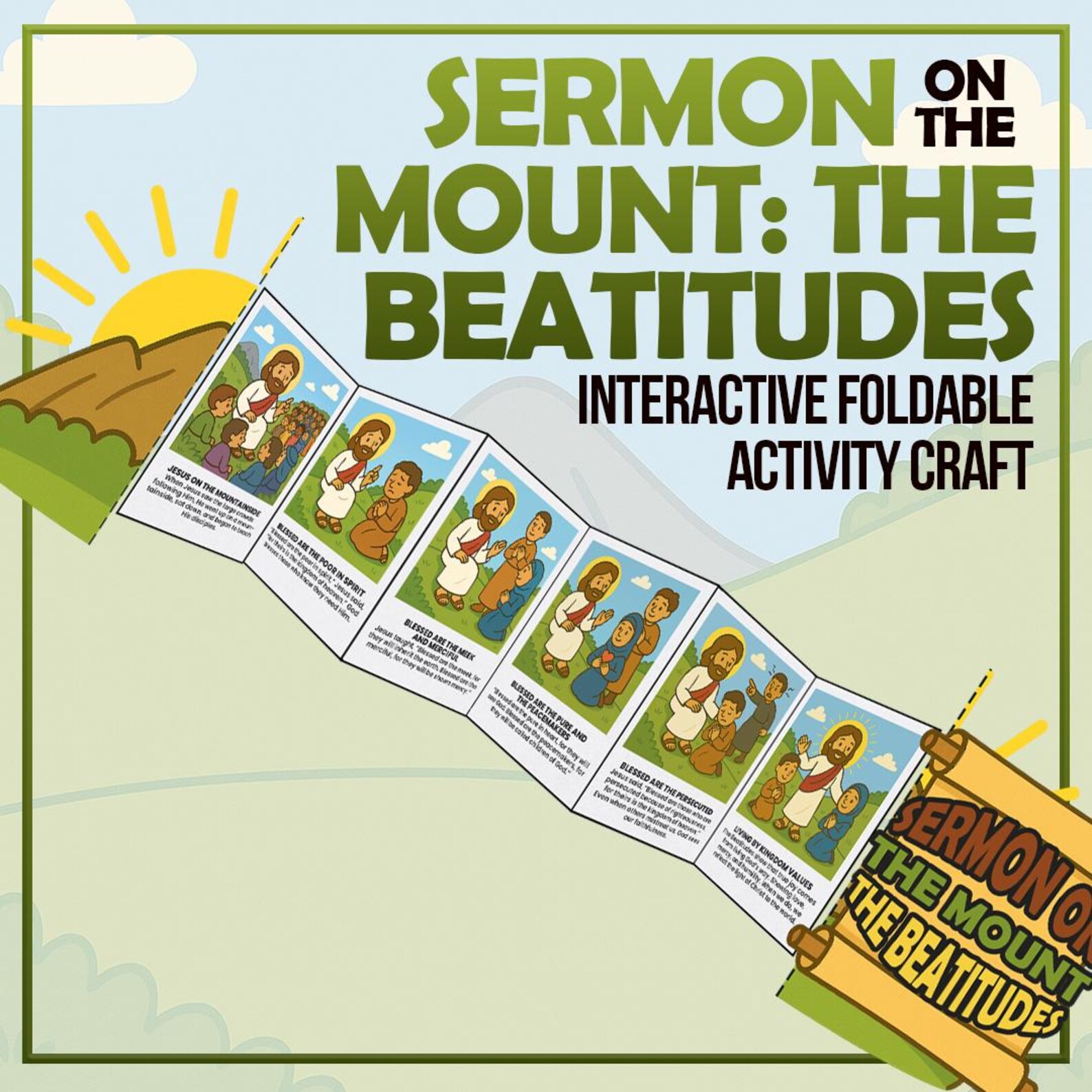 Sermon on the Mount the Beatitudes Download, Great for Christian Kids ...