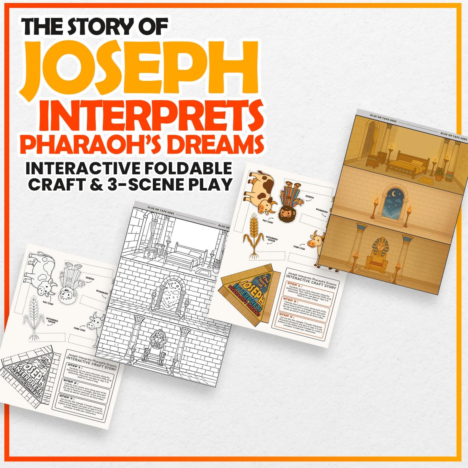 Joseph Interprets Dream Bible Craft | Finger Puppets, Paper Dolls ...