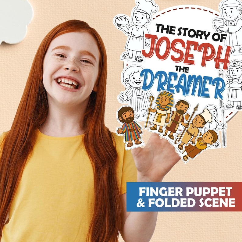 Joseph Deciphers Dreams Bible Craft | Finger Puppets, Paper Dolls ...