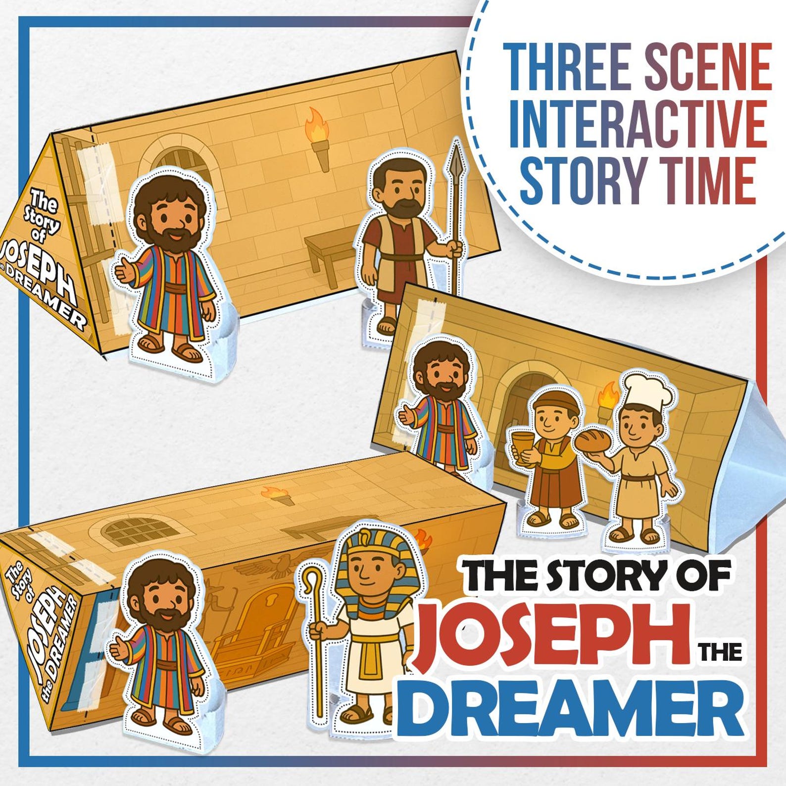 Joseph Deciphers Dreams Bible Craft | Finger Puppets, Paper Dolls ...