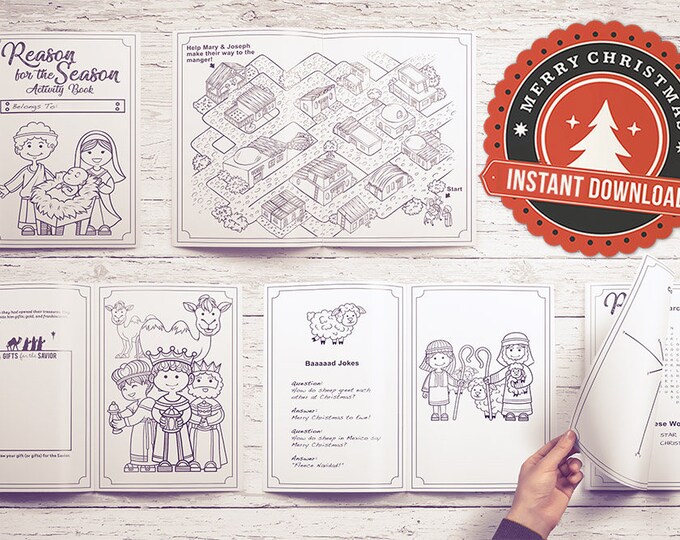 Nativity Printable Activity Booklet// Christmas Coloring// - Etsy