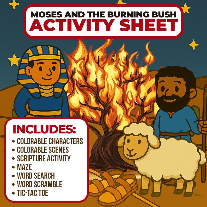 Moses and the Burning Bush Craft | Finger Puppets, Paper Dolls ...