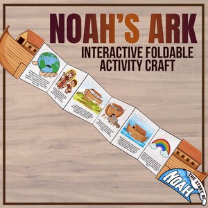Instant Download Printable Noah's Ark Foldable Craft Activity, Great ...