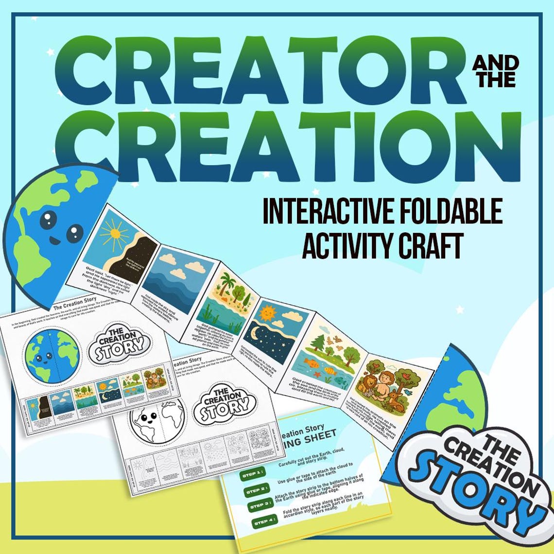 Creation Story Foldable Craft Instant Download, 7 Days of Creation ...