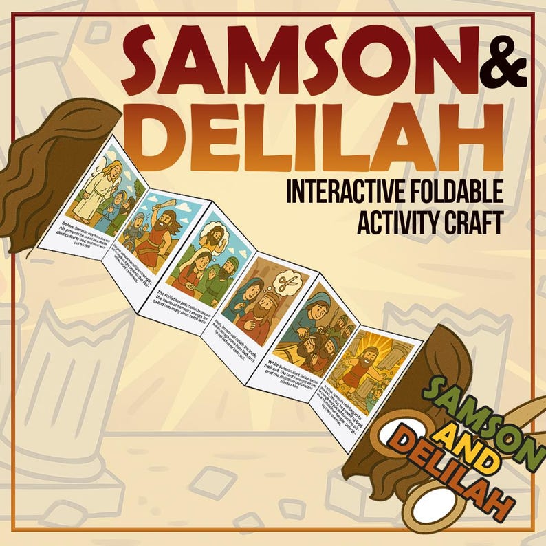 Samson and Delilah Instant Download, Great for Christian Kids ...