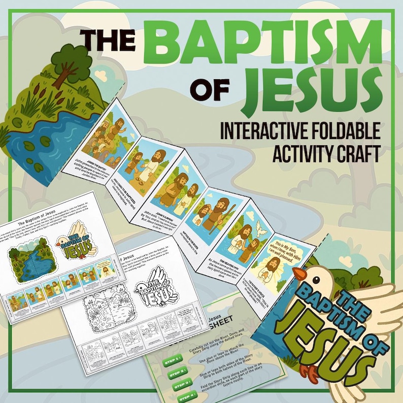 Baptism of Jesus Craft Instant Download, Great for Christian Kids ...