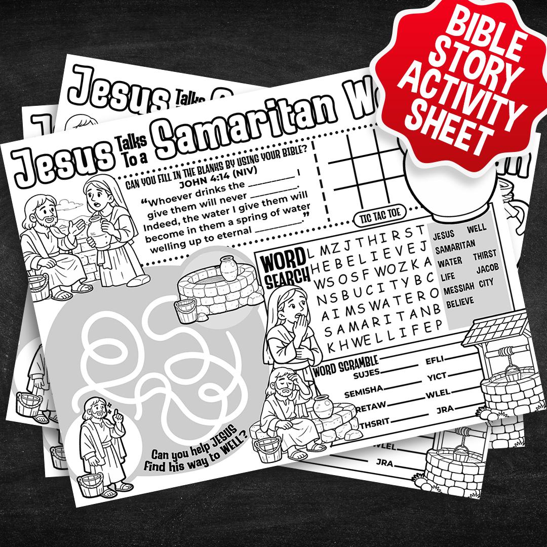 Jesus Talks to a Samaritan Woman Activity Sheet – Instant Download ...
