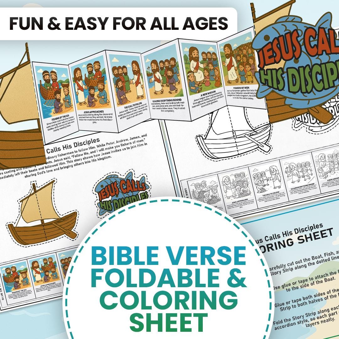 Jesus Calls His Disciples Instant Download, Great for Christian Kids ...