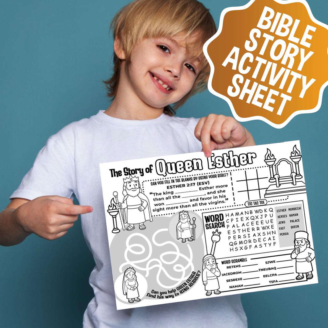 Queen Esther Activity Sheet – Instant Download, Great Craft for ...