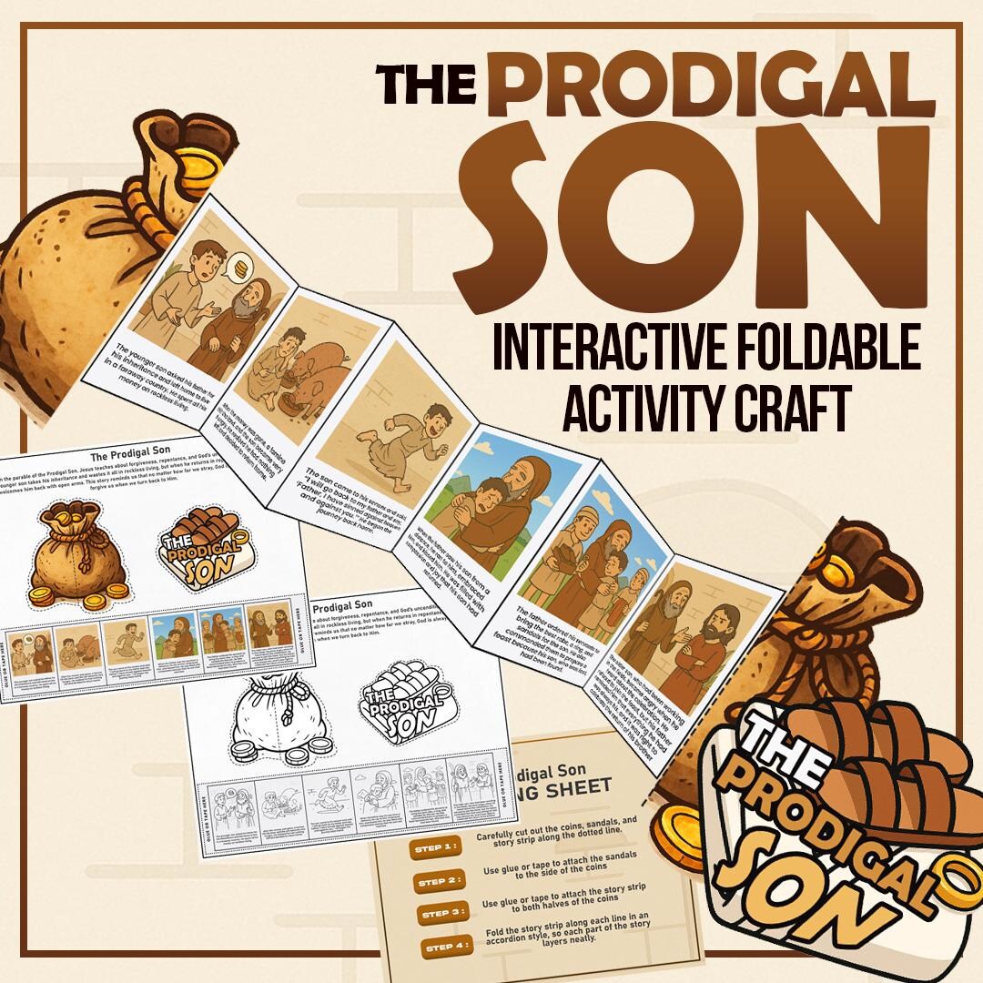 Instant Download the Prodigal Son Foldable Craft Activity, Great for ...