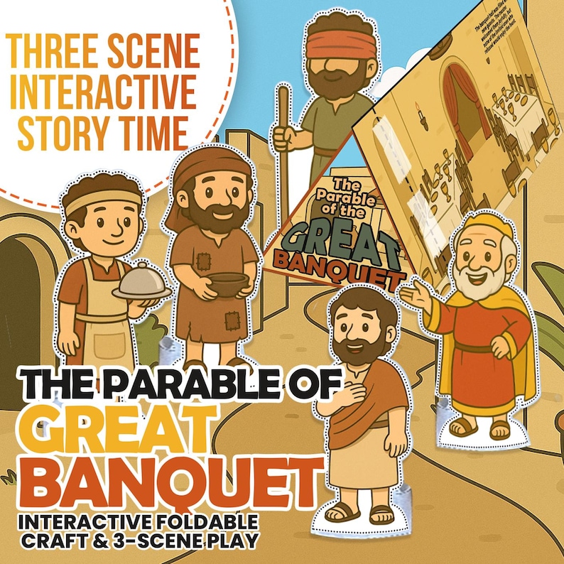 Parable of the Great Banquet Bible Activity Sheet – Great Craft for ...