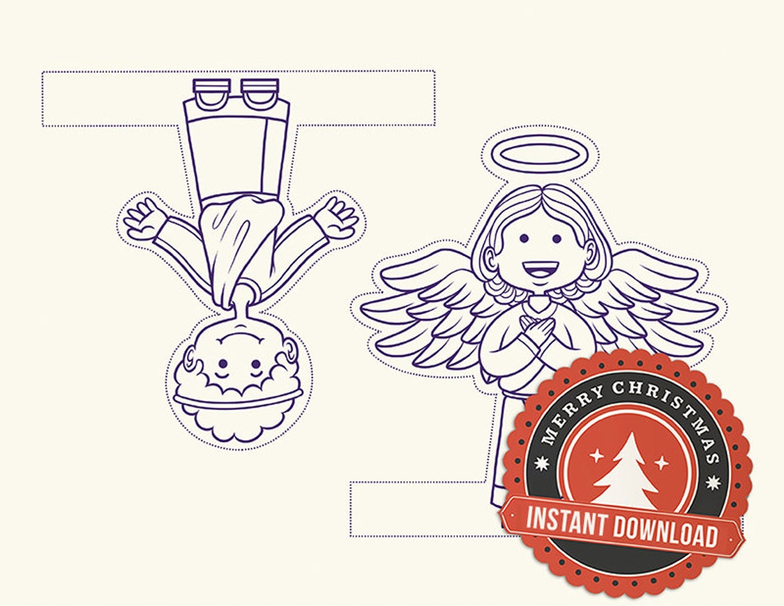 Nativity Scene Printable Nativity Cutout// DIY Printable Cutout ...