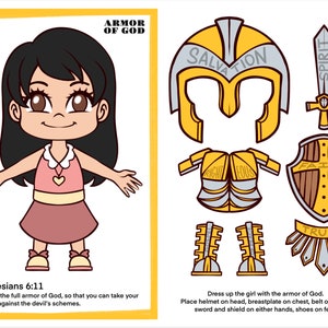 Instant Download Printable Armor of God Cutout Activity, Great for ...
