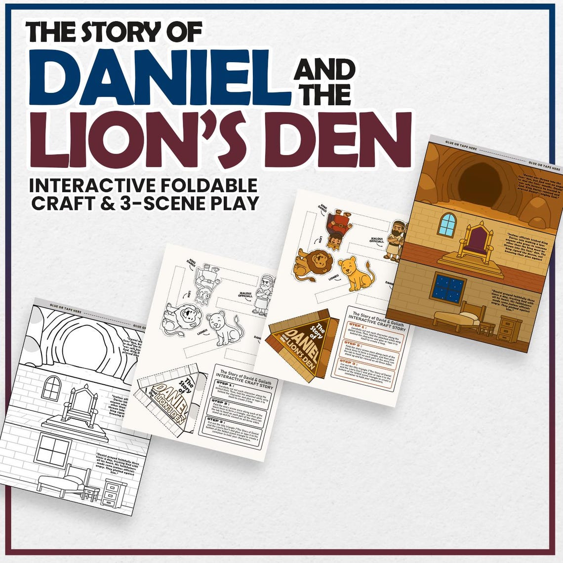 Daniel and the Lion's Den Craft | Finger Puppets, Paper Dolls ...