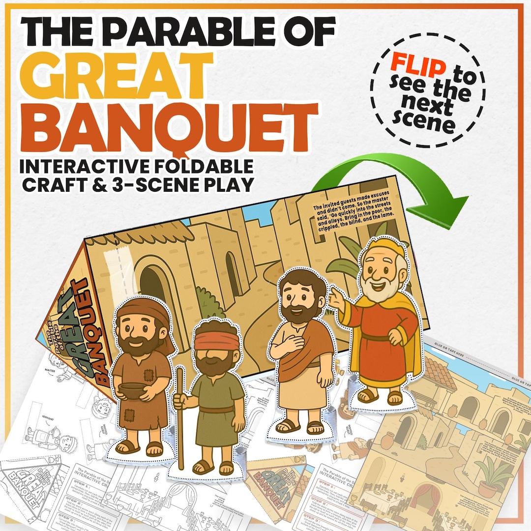 Parable of the Great Banquet Bible Activity Sheet – Great Craft for ...