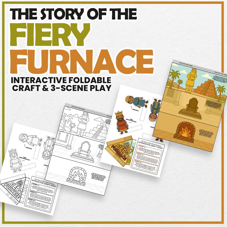 The Fiery Furnace Bible Craft | Finger Puppets, Paper Dolls ...
