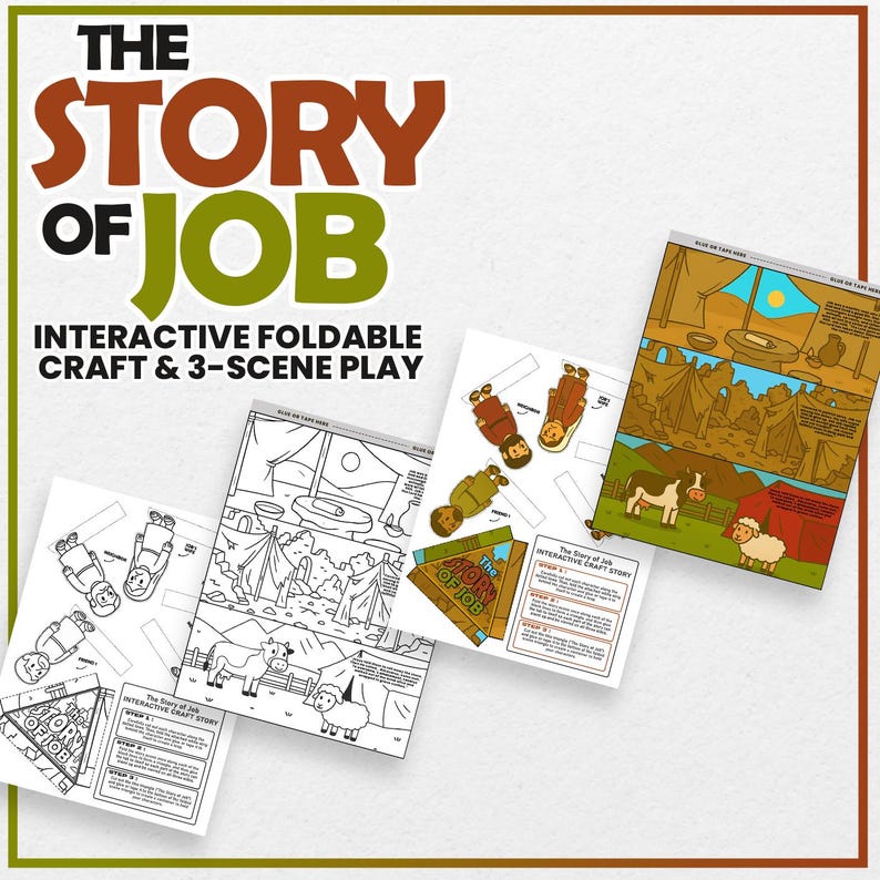 Job Bible Story Craft | Finger Puppets, Paper Dolls, Interactive ...