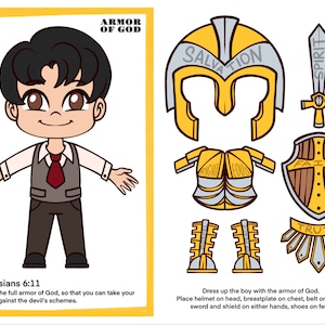 Instant Download Printable Armor of God Cutout Activity, Great for ...