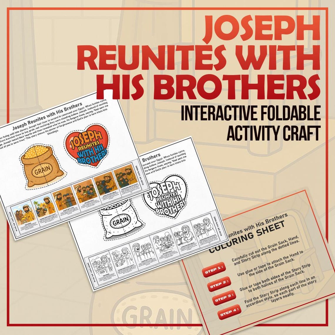 Joseph Reunites With His Brothers Instant Download, Great for Christian ...