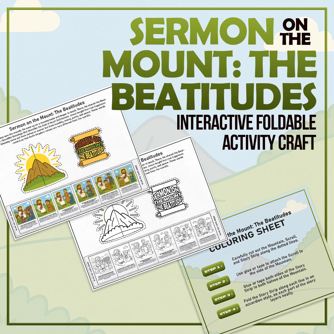 Sermon on the Mount the Beatitudes Download, Great for Christian Kids ...