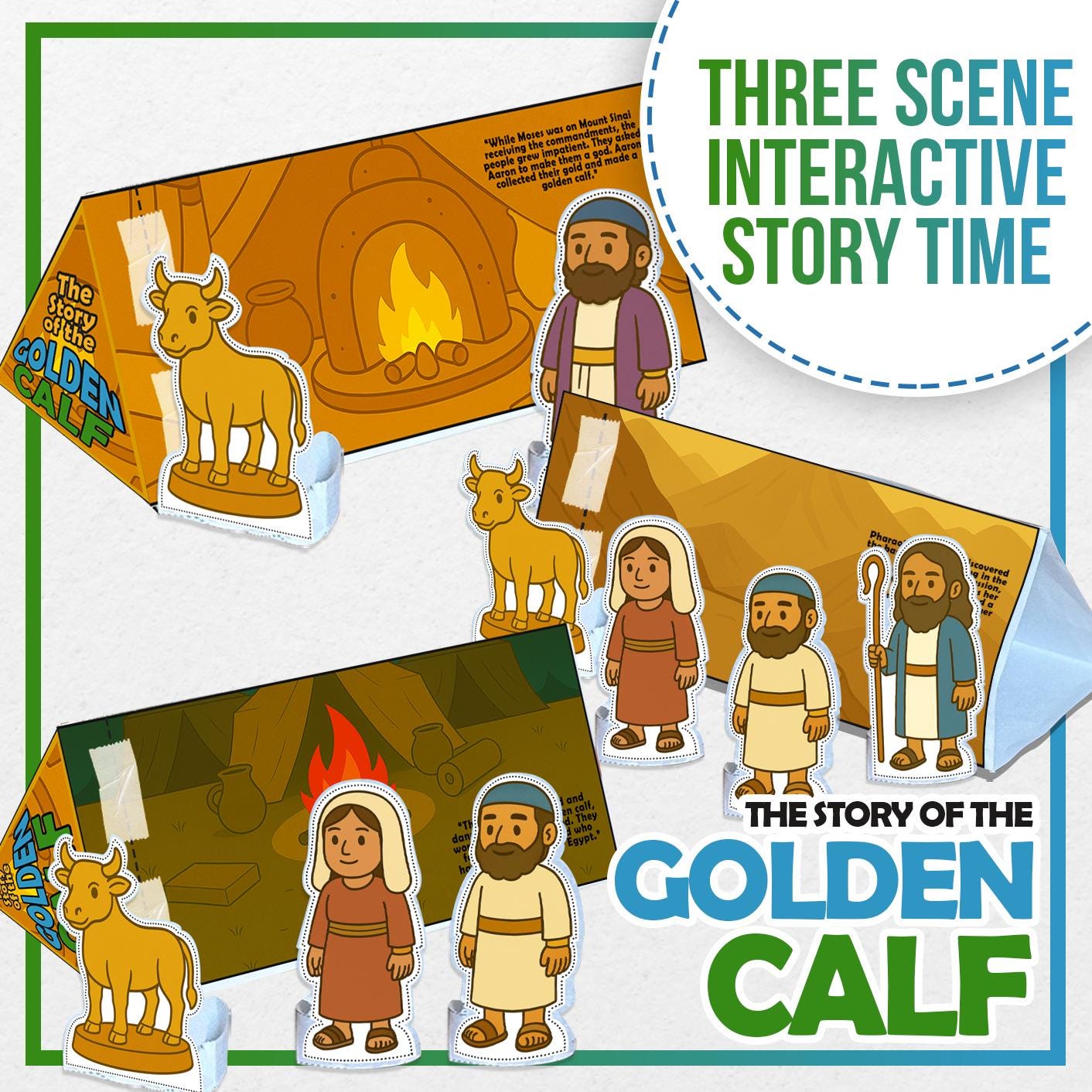 Golden Calf Bible Craft | Finger Puppets, Paper Dolls, Interactive ...