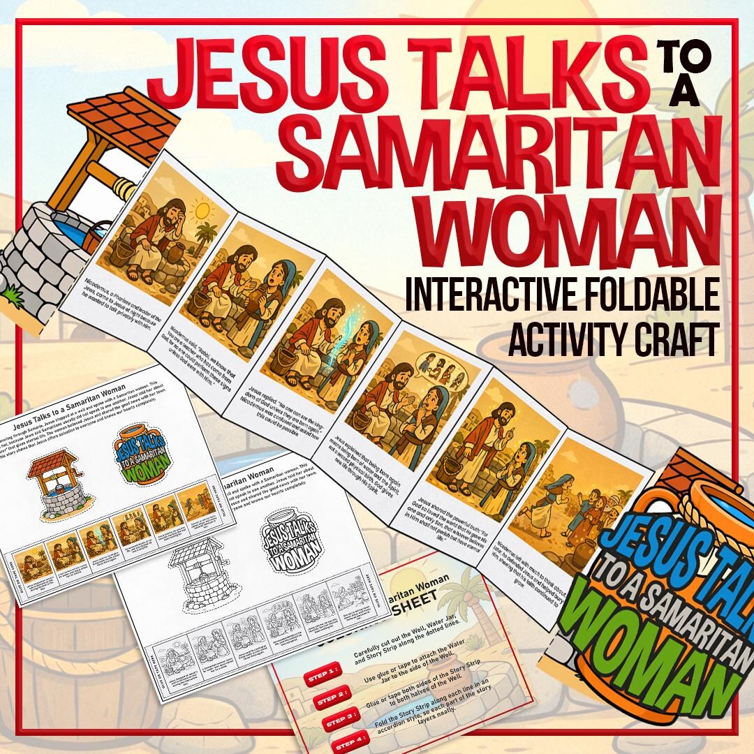 Jesus Talks to a Samaritan Woman Instant Download, Great for Christian ...
