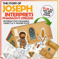 Joseph Interprets Pharaoh's Dream Coloring Spinner Wheel| Sunday School ...