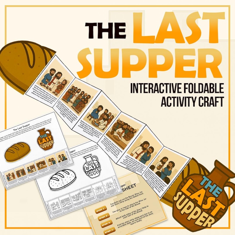 Instant Download the Last Supper Foldable Craft Activity, Great for ...