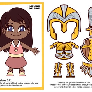 Instant Download Printable Armor of God Cutout Activity, Great for ...
