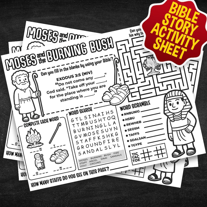 Moses and the Burning Bush Craft | Finger Puppets, Paper Dolls ...