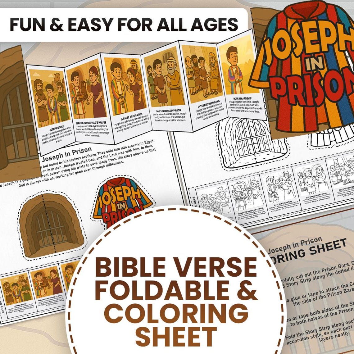 Joseph in Prison Instant Download, Great for Christian Kids ...
