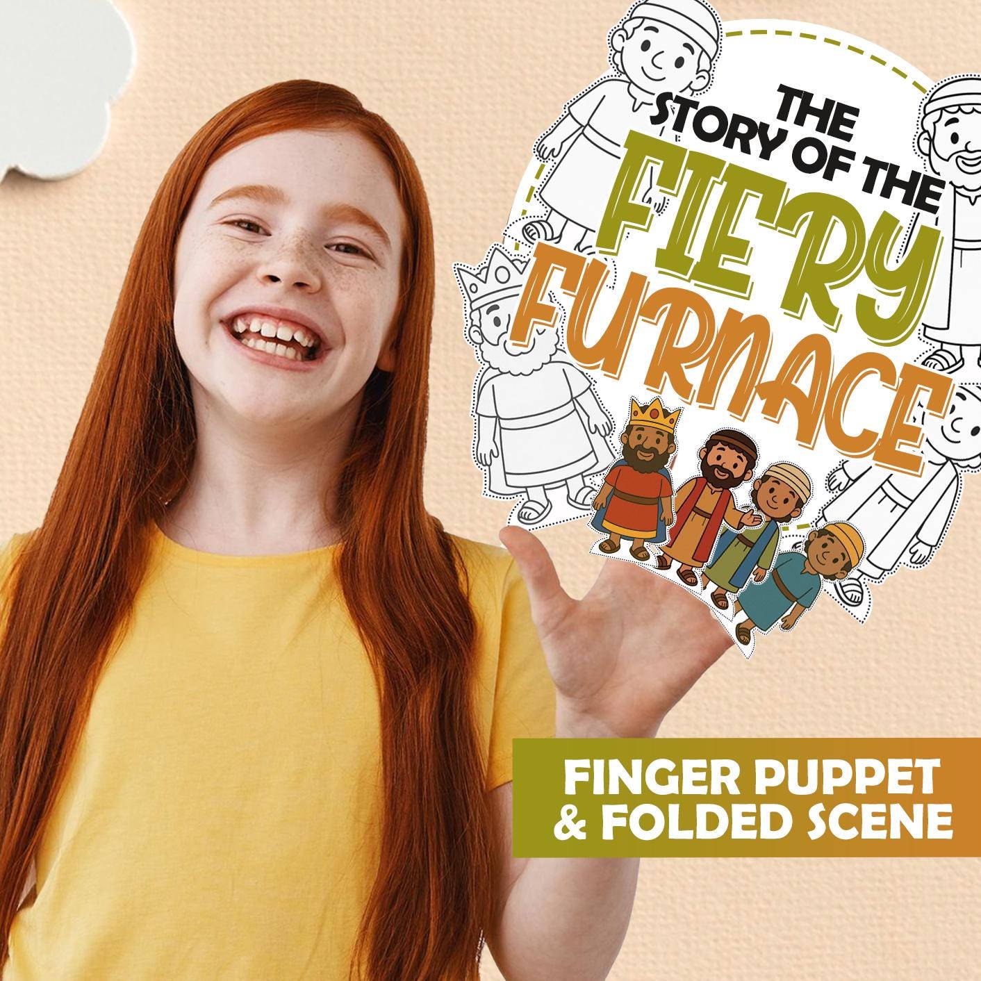 The Fiery Furnace Bible Craft | Finger Puppets, Paper Dolls ...
