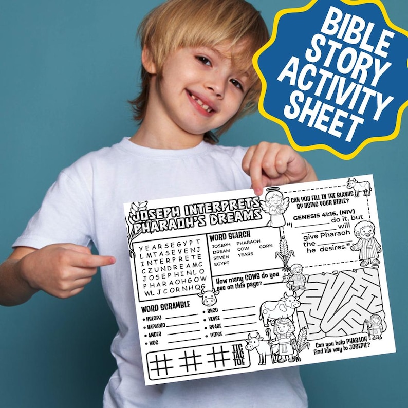 Joseph Interprets Dreams Activity Sheet – Instant Download, Great Craft ...