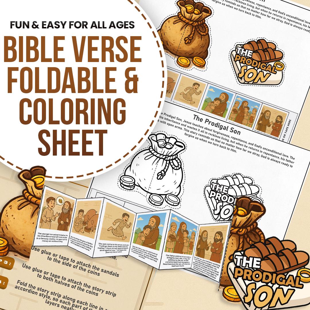 Instant Download the Prodigal Son Foldable Craft Activity, Great for ...