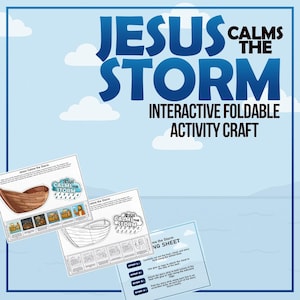 Instant Download Jesus Calms the Storm Foldable Craft Activity, Great ...