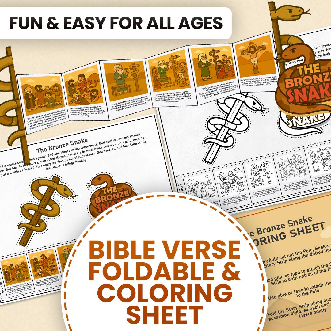 Instant Download the Bronze Snake Foldable Craft Activity, Great for ...