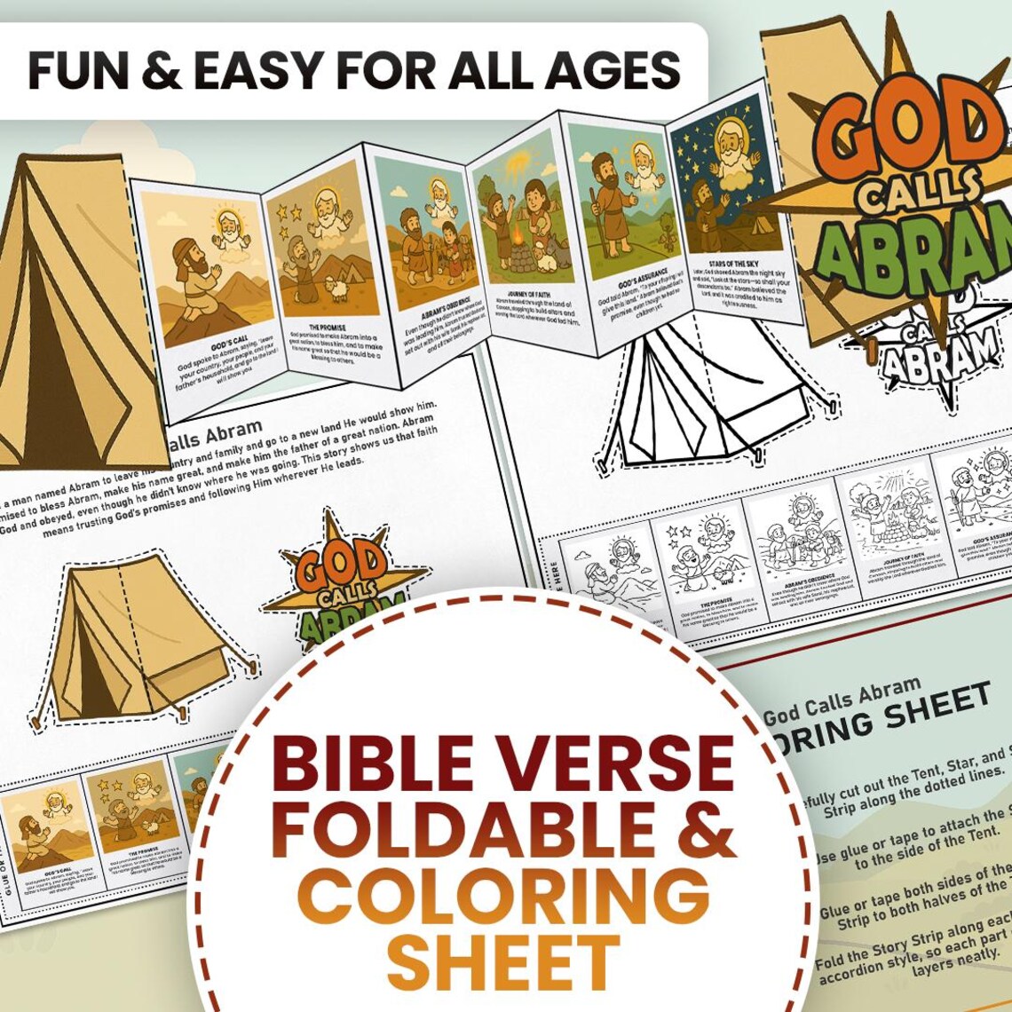 God Calls Abram Instant Download, Great for Christian Kids ...