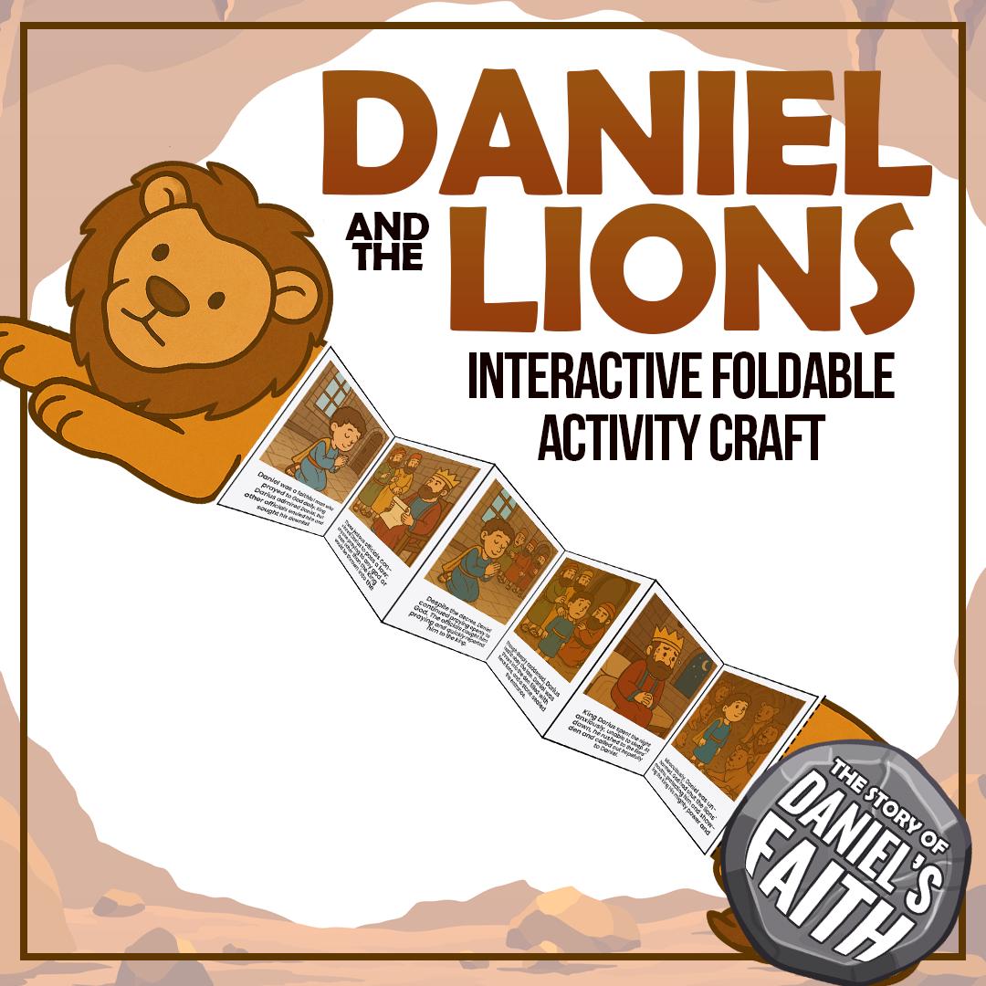 Instant Download Daniel and the Lions Den Foldable Craft Activity ...