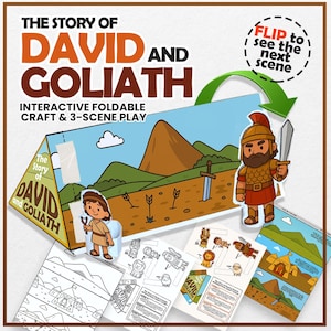 David & Goliath Bible Story Craft | Finger Puppets, Paper Dolls ...