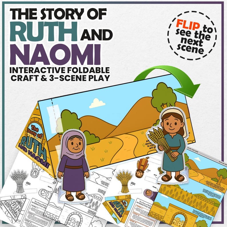 Ruth and Naomi Bible Craft | Finger Puppets, Paper Dolls, Interactive ...