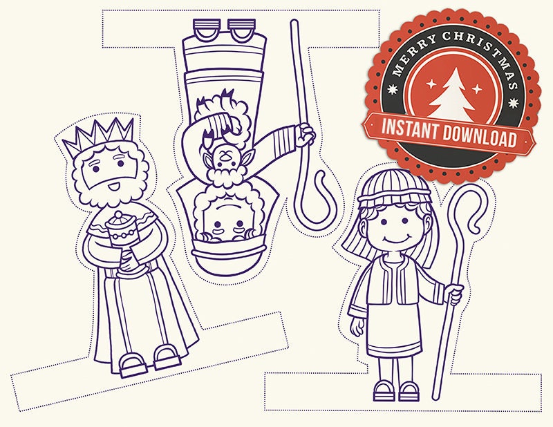 Nativity Scene Printable Nativity Cutout// DIY Printable Cutout ...