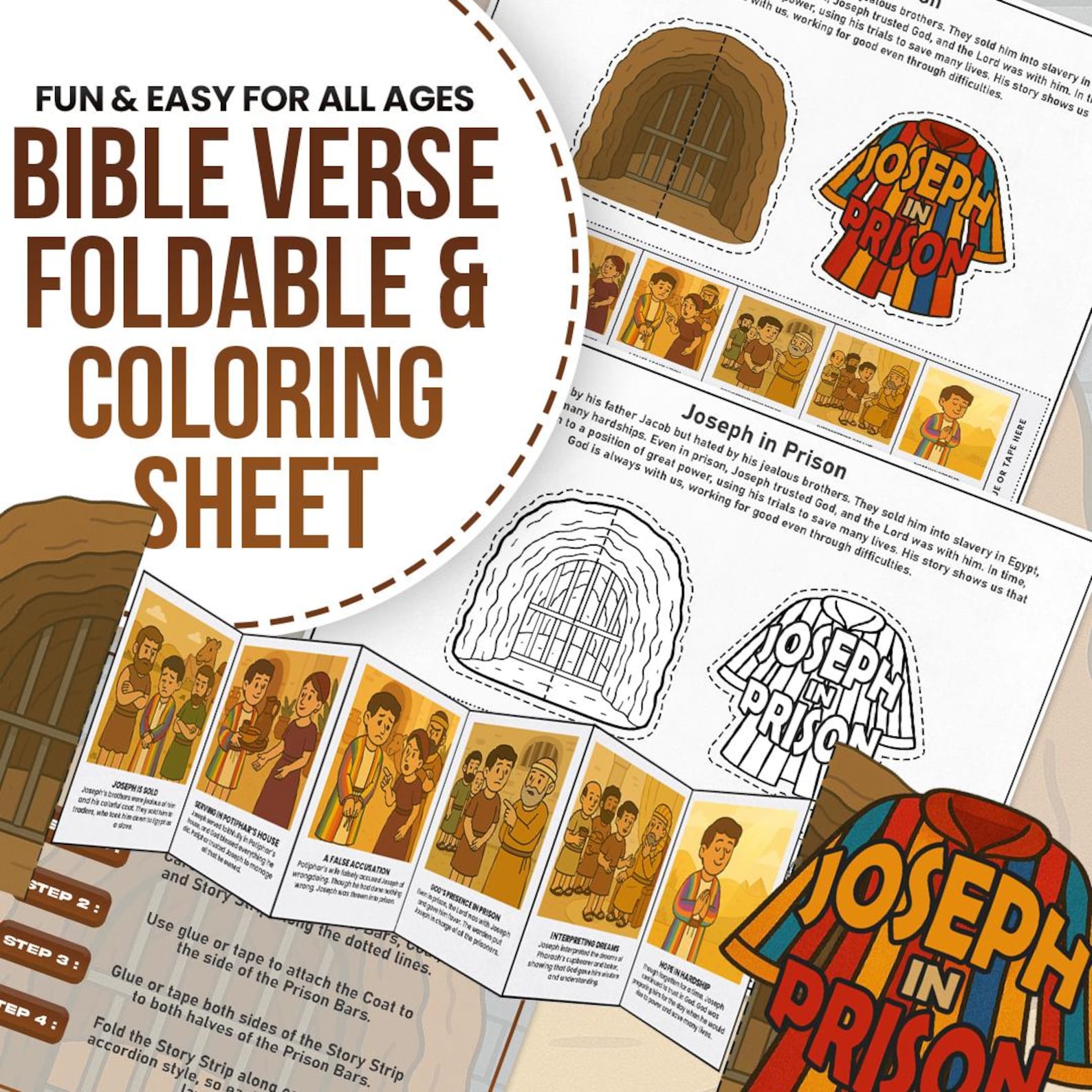 Joseph in Prison Instant Download, Great for Christian Kids ...