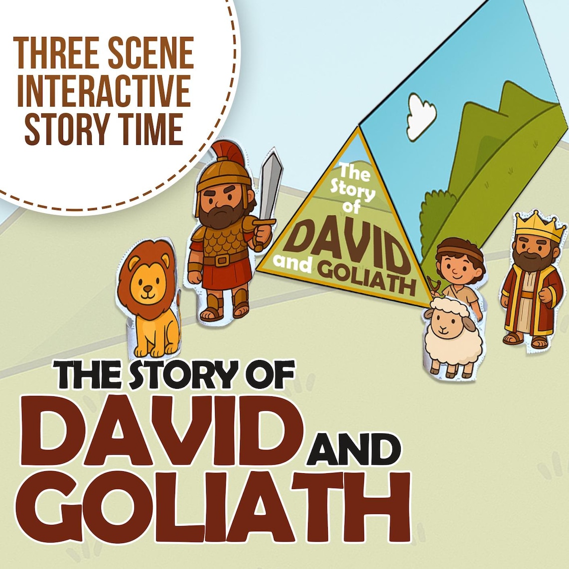 David & Goliath Bible Story Craft | Finger Puppets, Paper Dolls ...