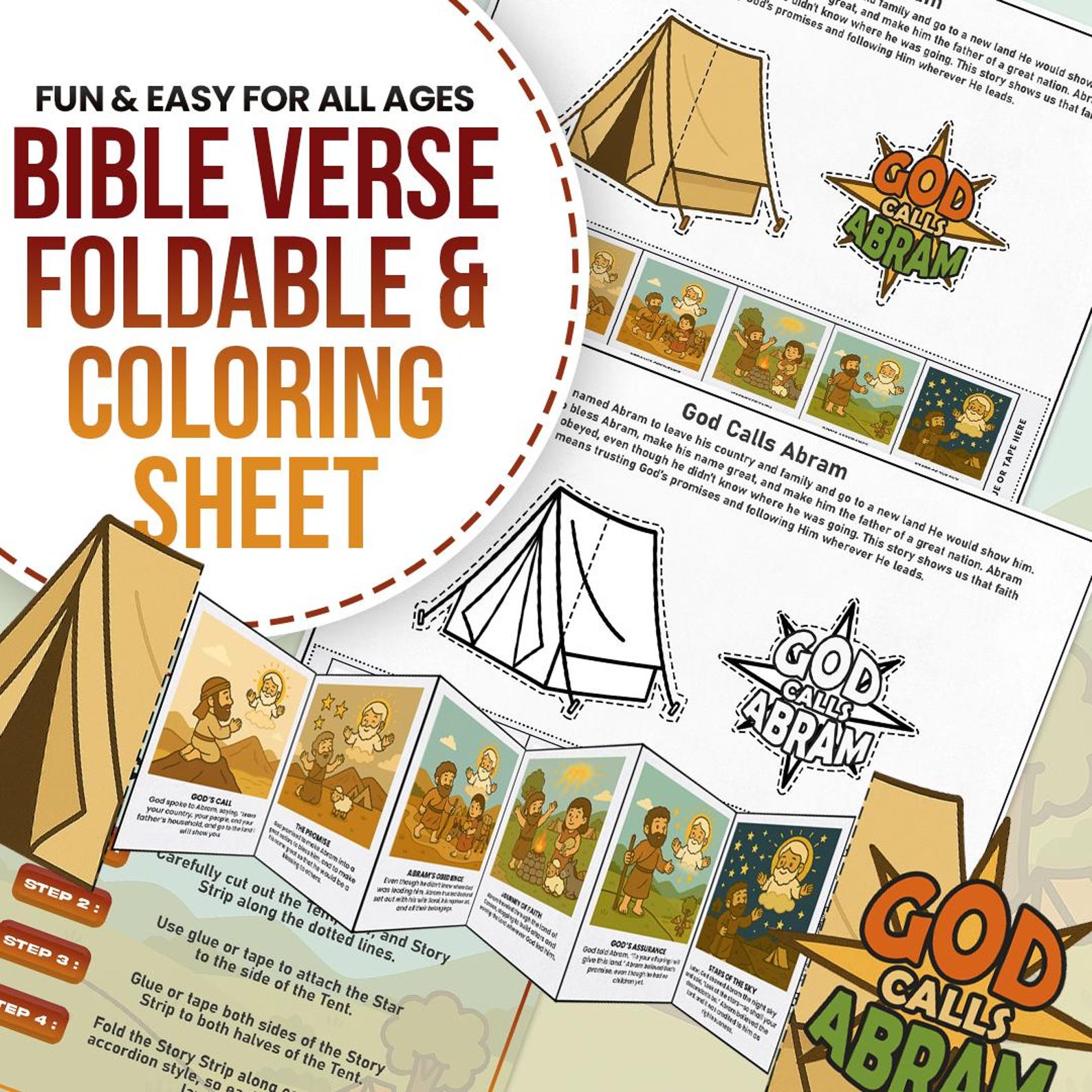 God Calls Abram Instant Download, Great for Christian Kids ...