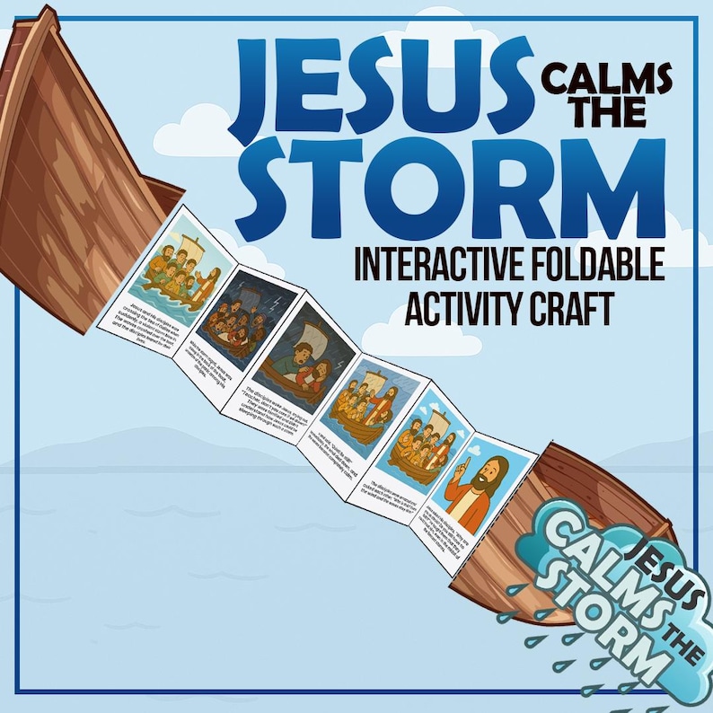 Instant Download Jesus Calms the Storm Foldable Craft Activity, Great ...