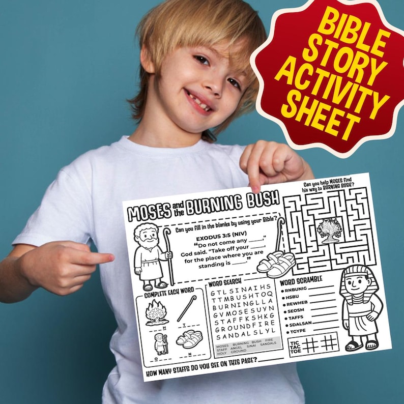 Moses and the Burning Bush Craft | Finger Puppets, Paper Dolls ...