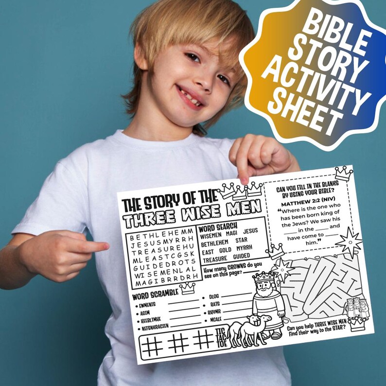 Three Wise Man Activity Sheet – Instant Download, Great Craft for ...